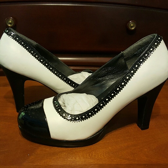 Chadwicks | Shoes | New Black And White Heels | Poshmark